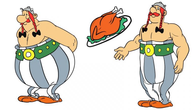 Wie Homer, Garfield und Co. bei gesünderer Ernährung aussehen würden ...