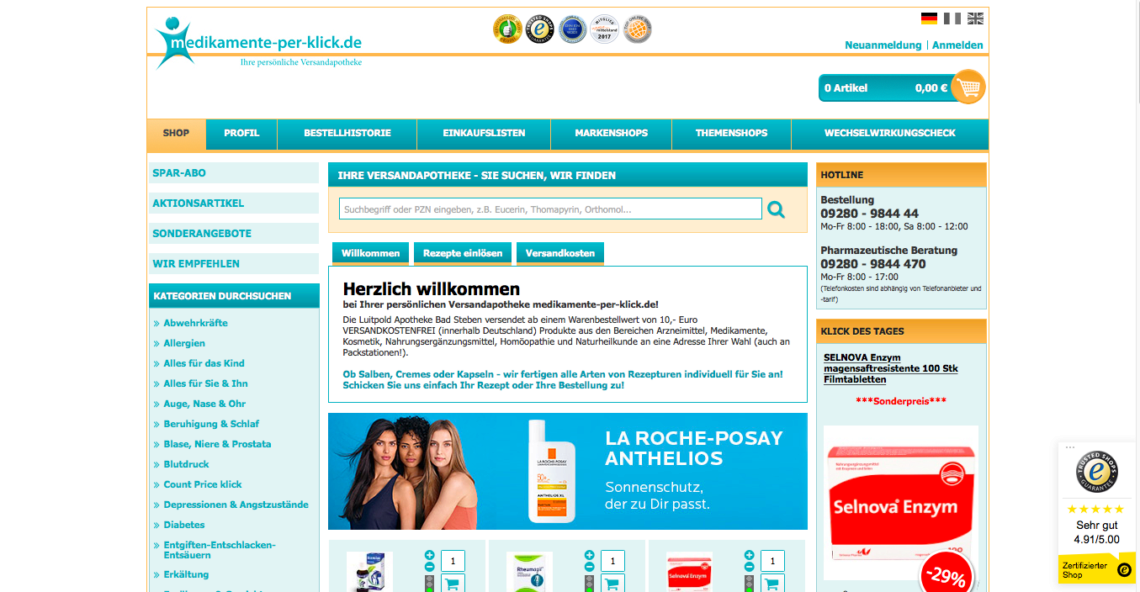 Das sind die 10 besten Online-Apotheken Deutschlands