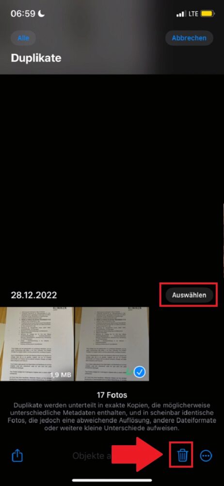 Duplikate iOS 16: So entfernst du doppelte Bilder auf dem iPhone